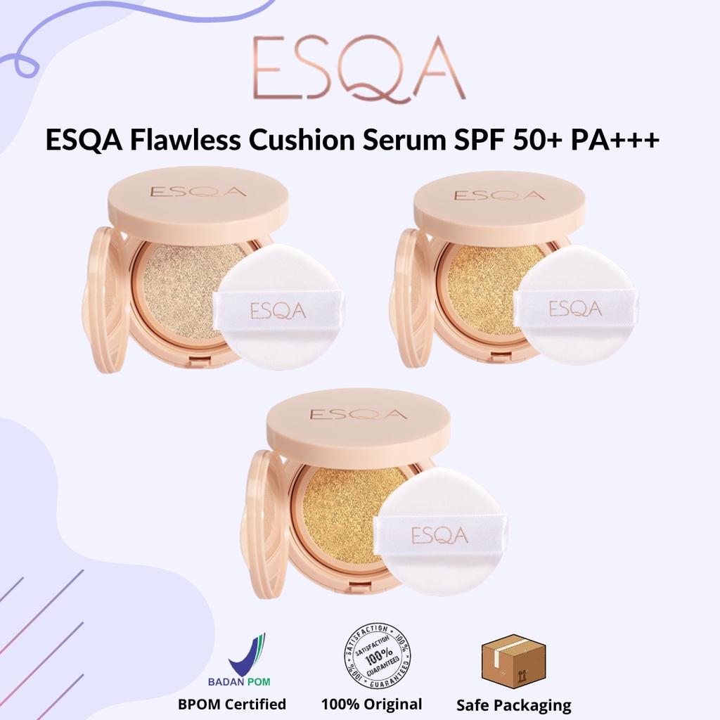 Jual ESQA Flawless Cushion Serum SPF 50+ PA+++ | Shopee Indonesia