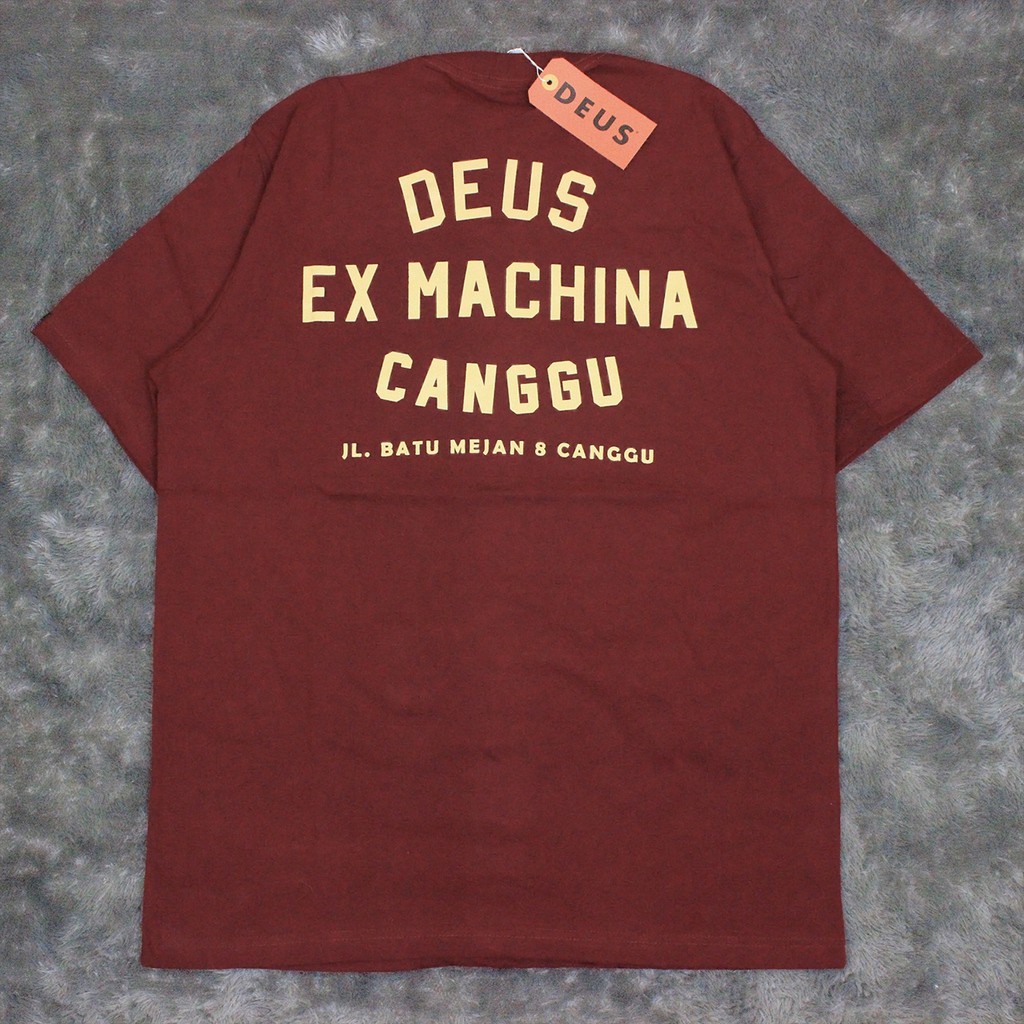 Jual KAOS DEUS EX MACHINA DEUS TEMPLE CANGGU LOGO SCRIPT FONT TEXT BACK YELLOW | Shopee Indonesia