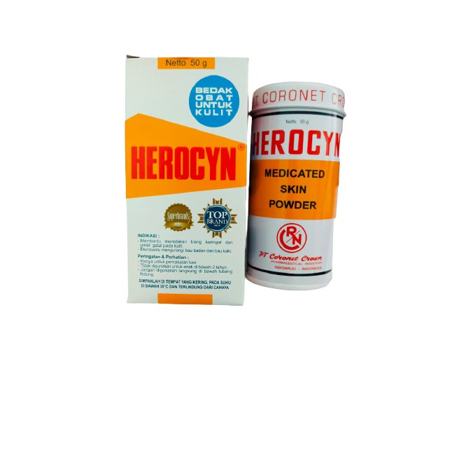Jual Herocyn Medicated Skin Powder 50gr Bedak Gatal Indonesia|Shopee ...
