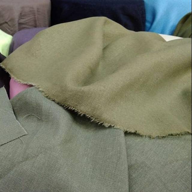 Jual Kain Linen Warna Hijau Crocodile | Shopee Indonesia