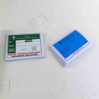 Jual Paket Etiket Obat isi 50 lembar, Label obat apotek, Etiket obat ...
