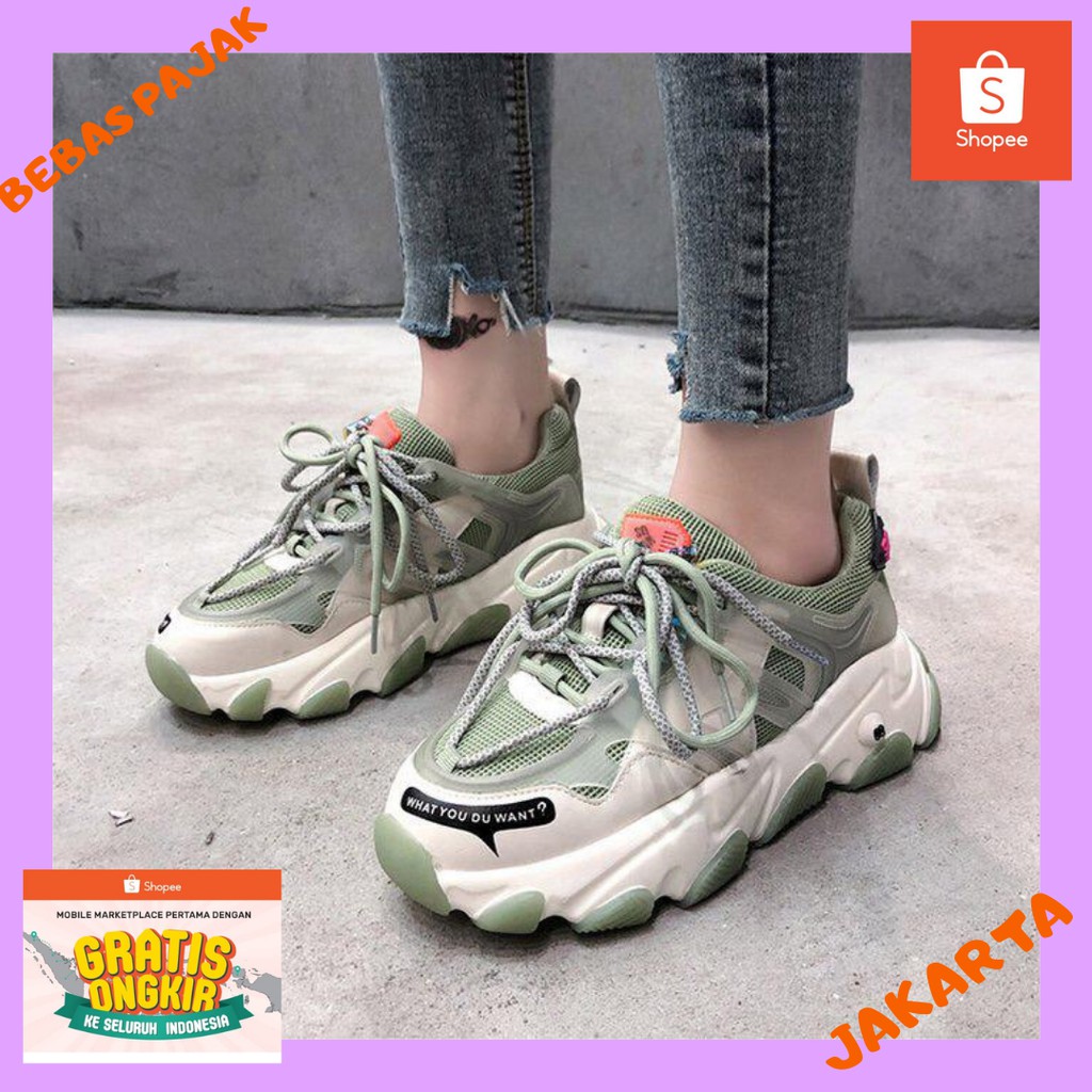 Jual Sepatu Sneakers Wanita Import SPS041 (FREE BOX) | Shopee Indonesia
