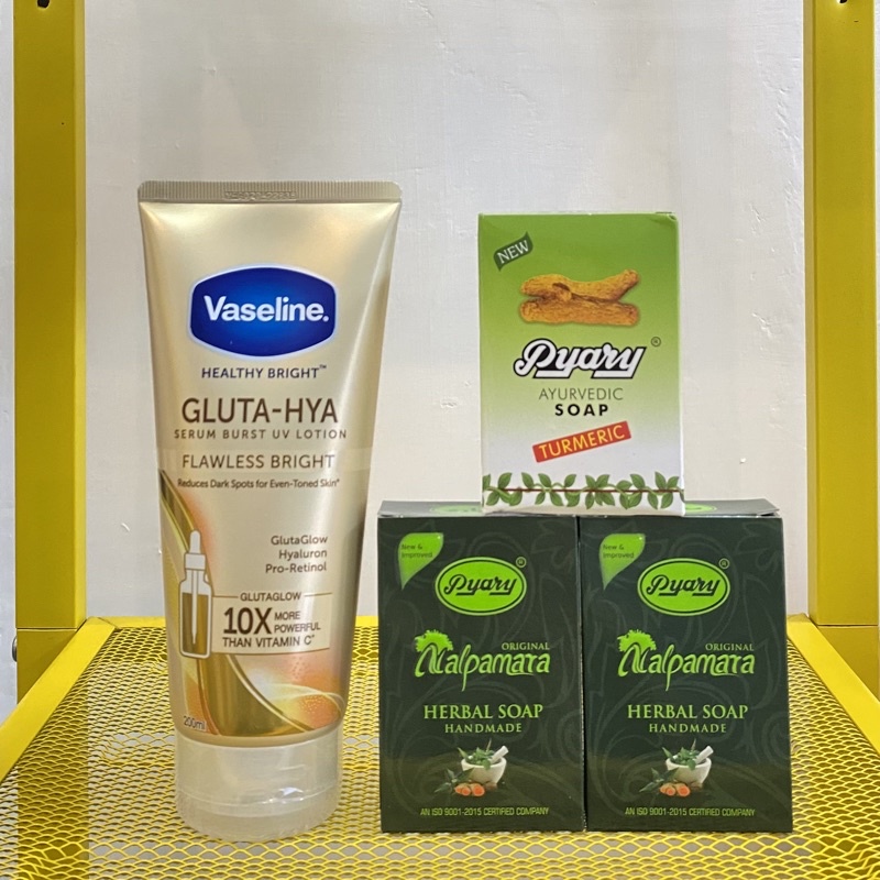 Jual BUNDLING 4 [ 1 vaseline flawless bright & 1 sabun Turmeric, 2 ...