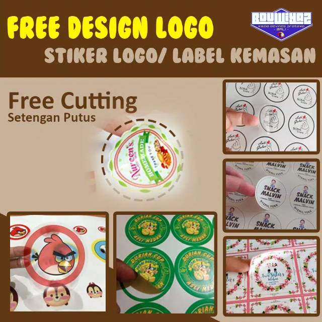 Jual STICKER LOGO / KEMASAN [FREE DESIGN] Indonesia|Shopee Indonesia