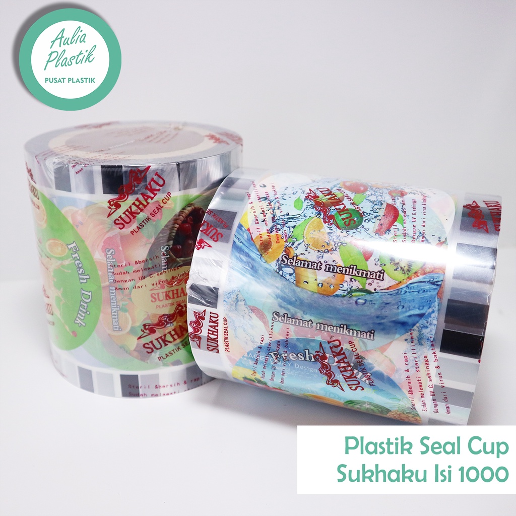 Jual 1.000 Cup PLASTIK LID CUP SEALER CUP KARTUN BUAH DaunTeh SUKHAKU ...