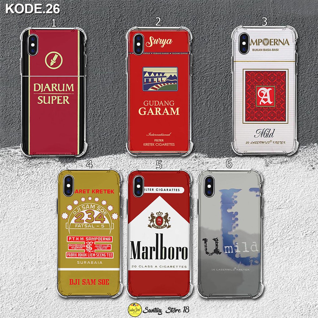 Jual Custom Case AntiCrack Soft 2D Merk Rokok Kode 26 // Bisa Tambah ...