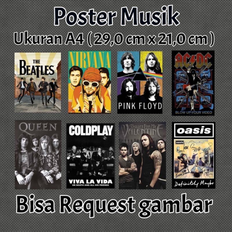 Jual POSTER MUSIK BISA REQUEST GAMBAR SENDIRI / POSTER DINDING ...