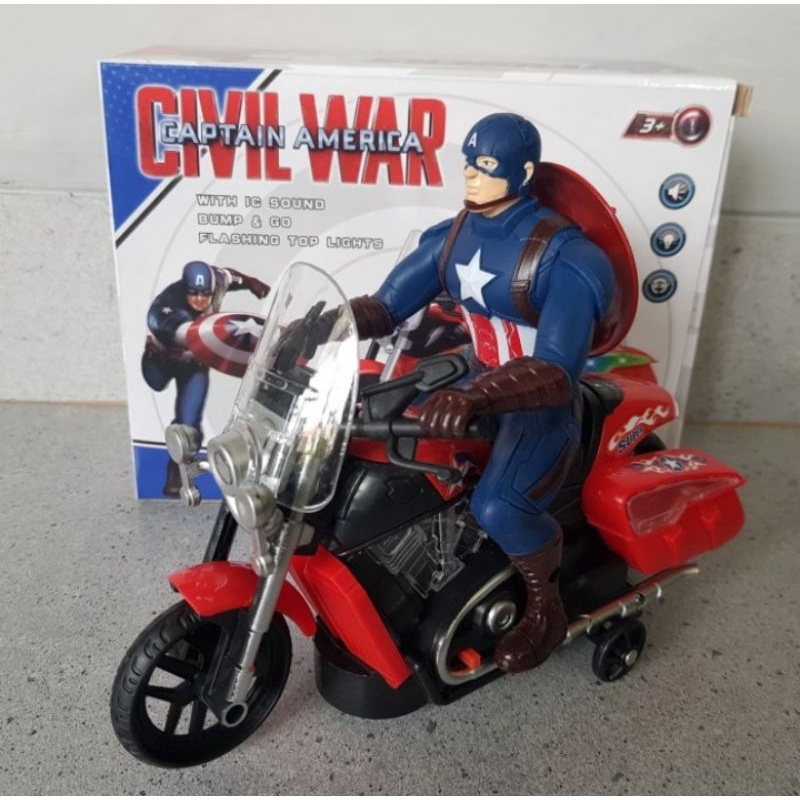 Jual Mainan Bump N Go Motor Kapten Amerika - Motor Spiderman - Motor ...