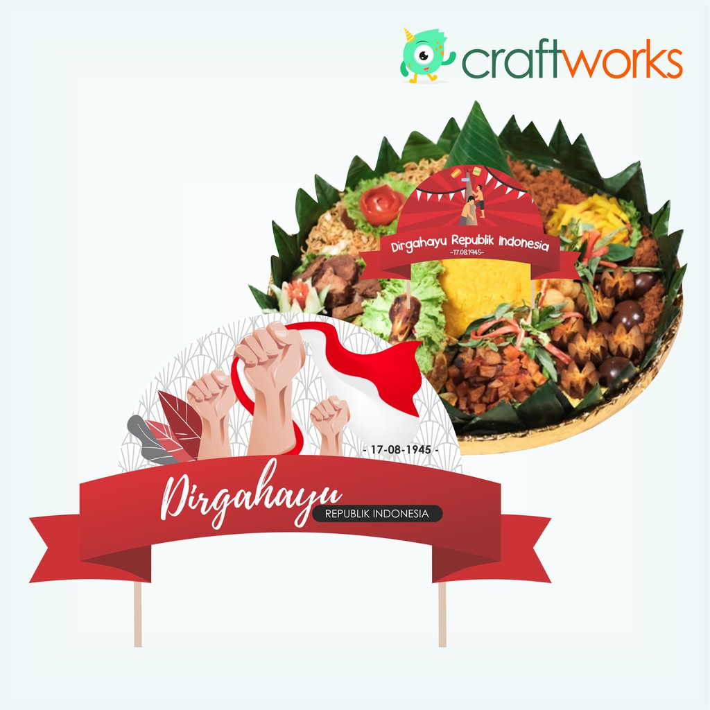 Jual HUT RI / DIRGAHAYU 17 AGUSTUS CAKE / TUMPENG TOPPER | Shopee Indonesia