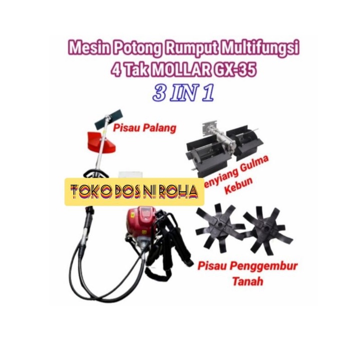 Jual Mesin Potong Rumput Mollar 3IN1 Mesin 4Tak Engine Gx-35 ...