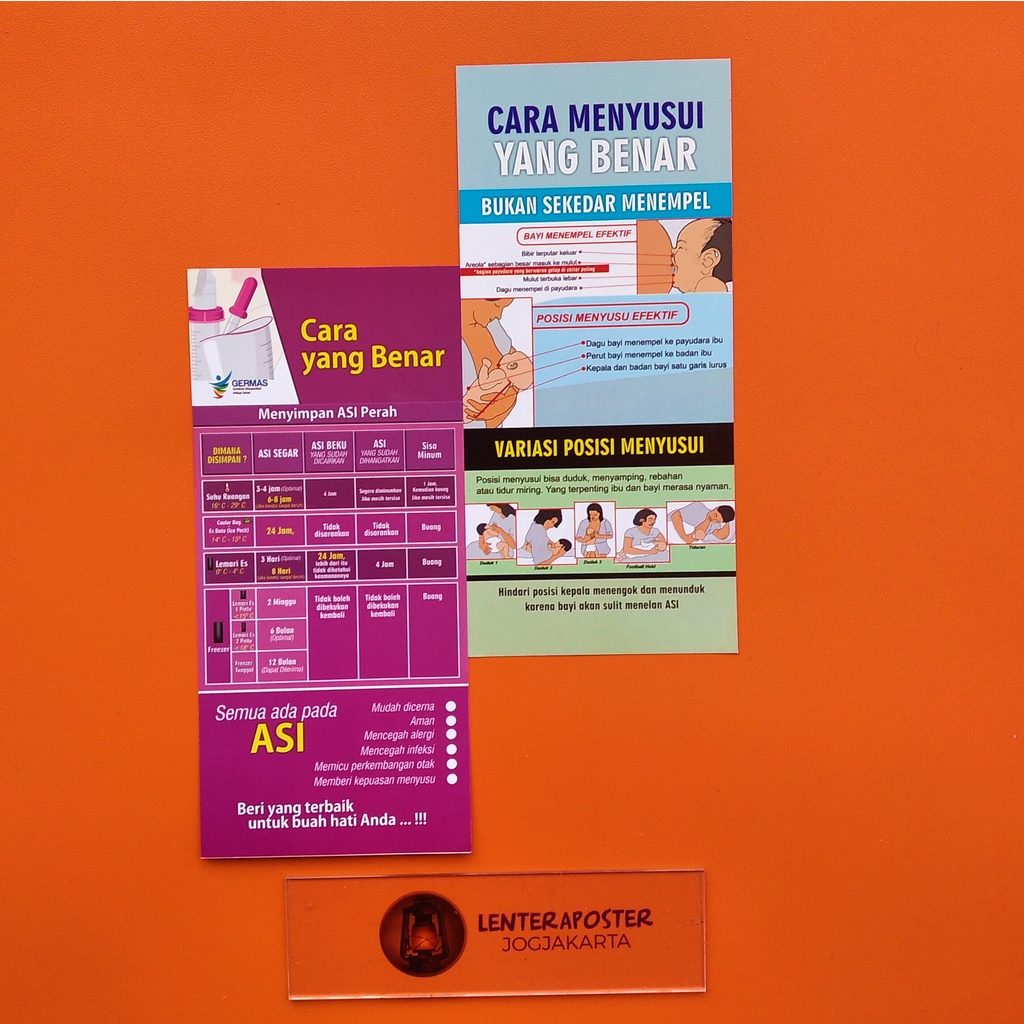 Jual flyer/brosur cara menyusui yang benar dan cara menyimpan asi perah ...
