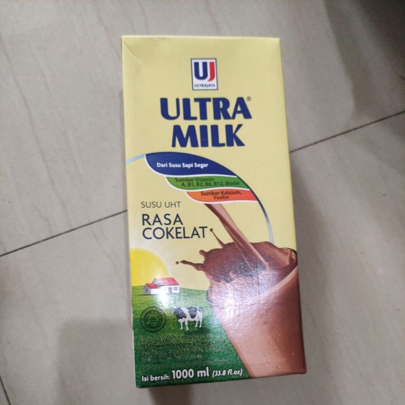 Jual susu Ultra Milk Susu UHT 1 L 1000ml coklat | Shopee Indonesia