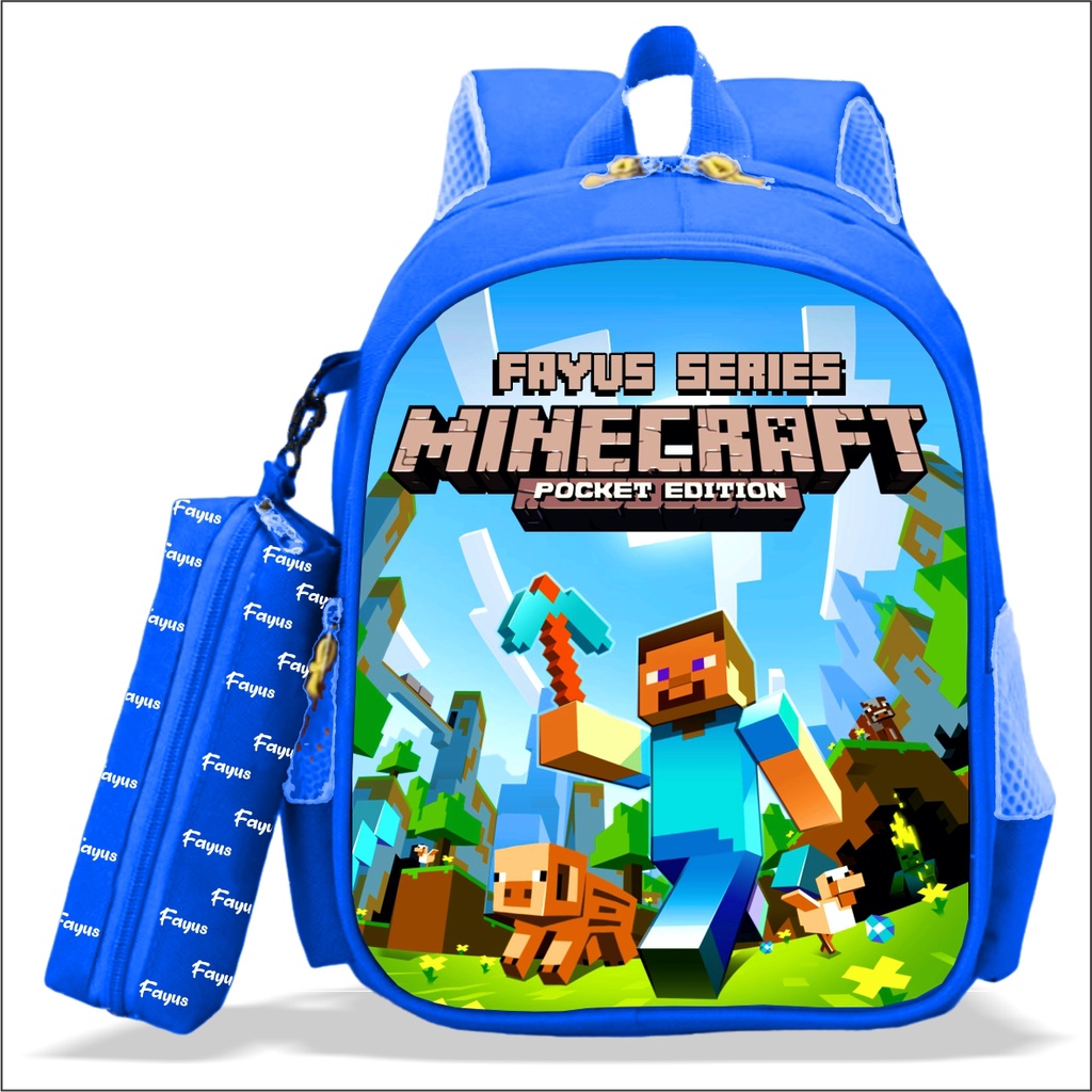 Jual Tas sekolah anak ransel PREMIUM karakter MINECRAFT terbaru 2022 ...