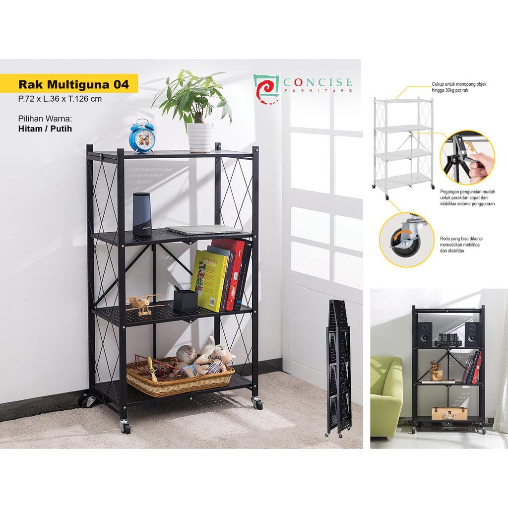 Jual rak susun besi lipat / rak susun besi putih / rak susun besi ...