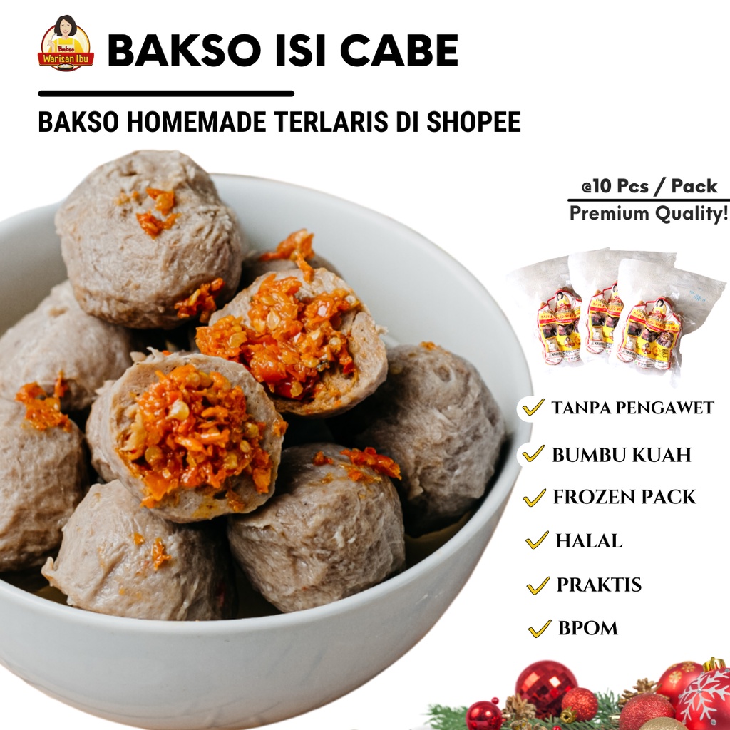 Jual Bakso Sapi Baso Sapi ISI CABE Premium Homemade Indonesia|Shopee ...