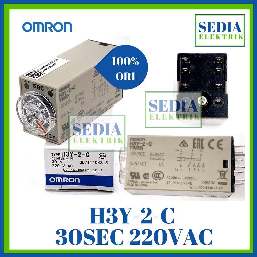 Jual Mini Timer Omron H3Y 2C H3Y-2 30 SEC 220VAC Indonesia|Shopee Indonesia