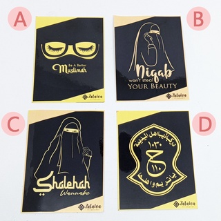 Jual Stiker Muslimah Glossy Motif Niqab Laminasi Bahan Vinyl Anti Air ...