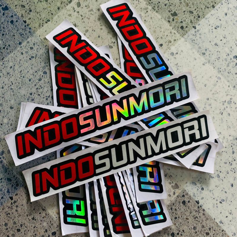 Jual stiker cutting indosunmori sticker cuting indo sunmori helm motor ...