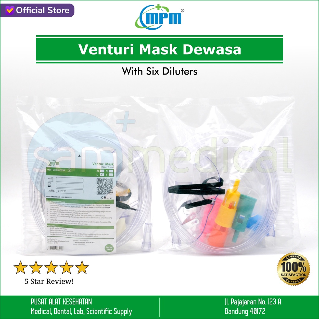 Jual MPM Venturi Mask Oxygen / Masker Oksigen Venturi Dewasa | Shopee ...
