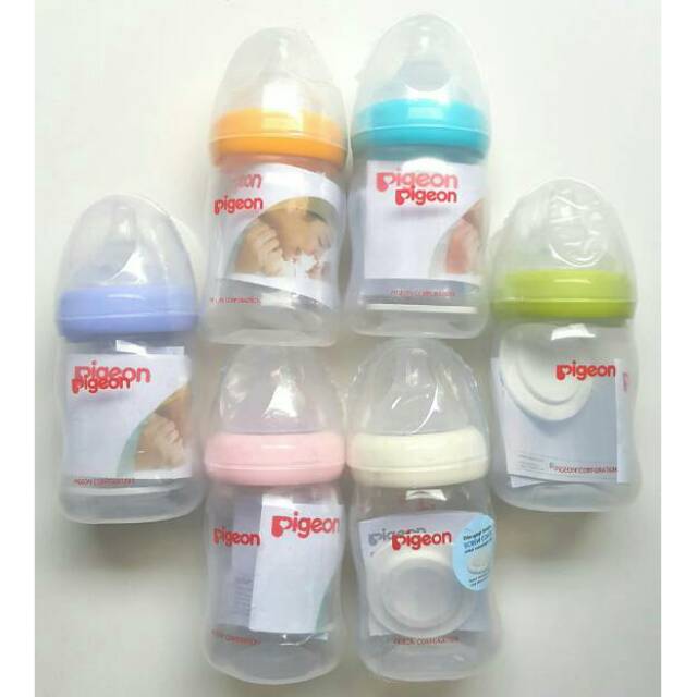 Jual Botol Susu dan Dot Bayi Pigeon 160ml 1pc Peristaltic Plus Wide ...