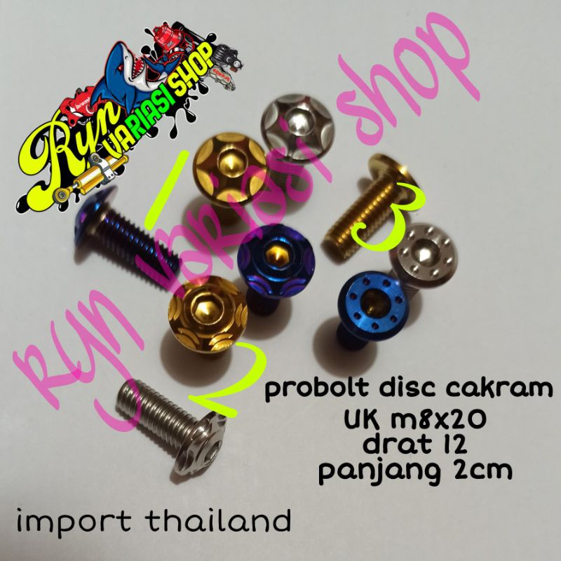 Jual Baut Probolt Disc Cakram Piringan Honda Yamaha Suzuki Kawasaki Universal Probolt Stainless ...