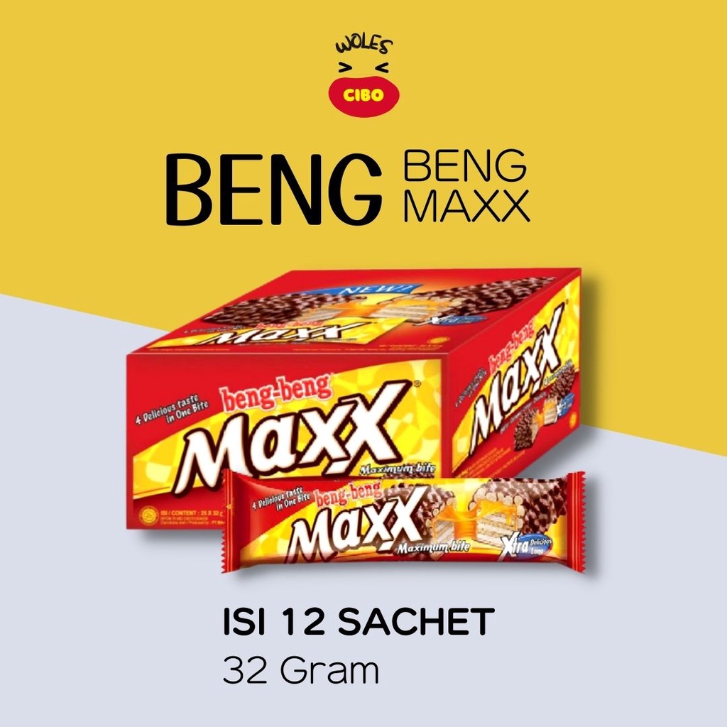 Jual BENG BENG Maxx Box Isi 12 PCS Camilan Wafer Murah 1 Dus Snack ...