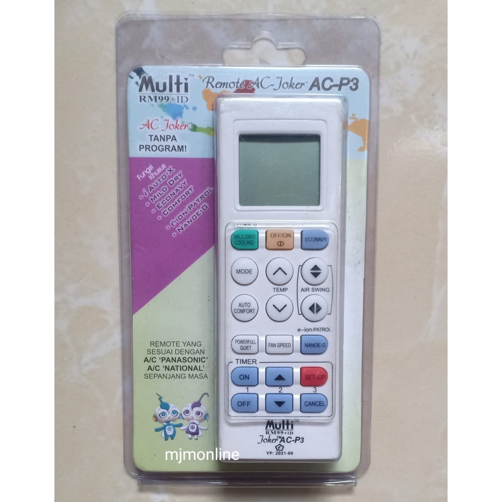 Jual JOKER REMOTE AC MULTI AC-P3 (For AC-PANASONIC) | Shopee Indonesia