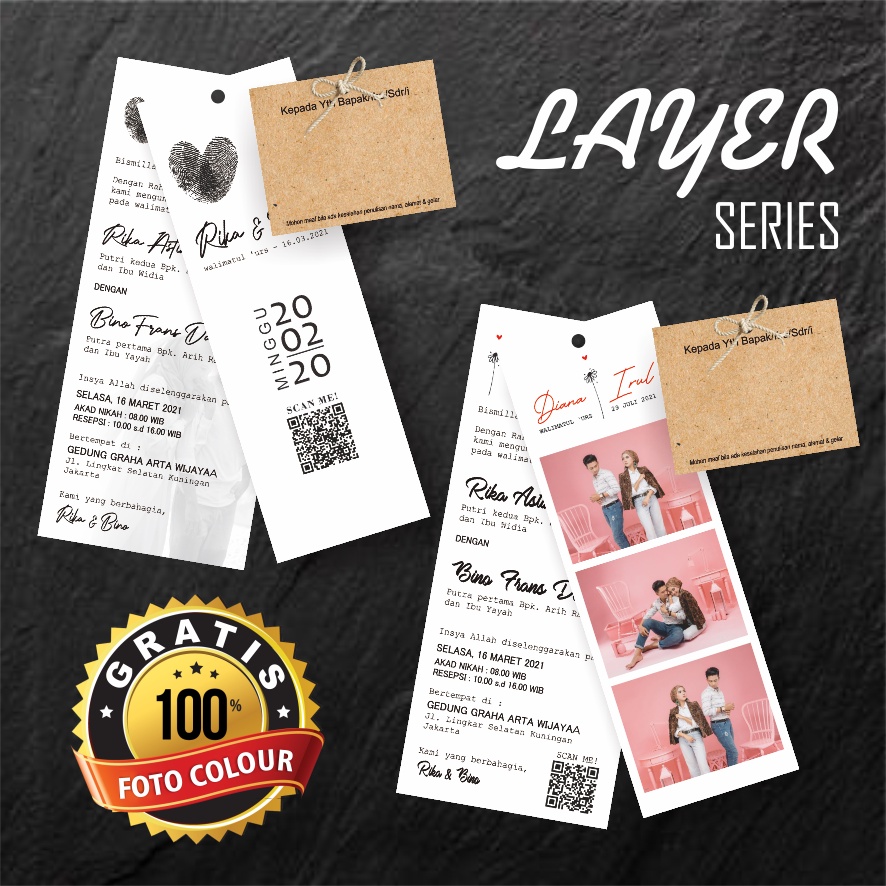 Jual Undangan Murah Hang Tag Rustic, Unik, Vintage, Aesthetic, Floral ...