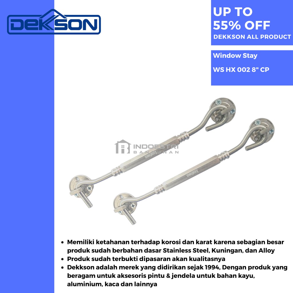 Jual Hak Angin Jendela Dekkson WS HX 002 CP 8 inch | Shopee Indonesia