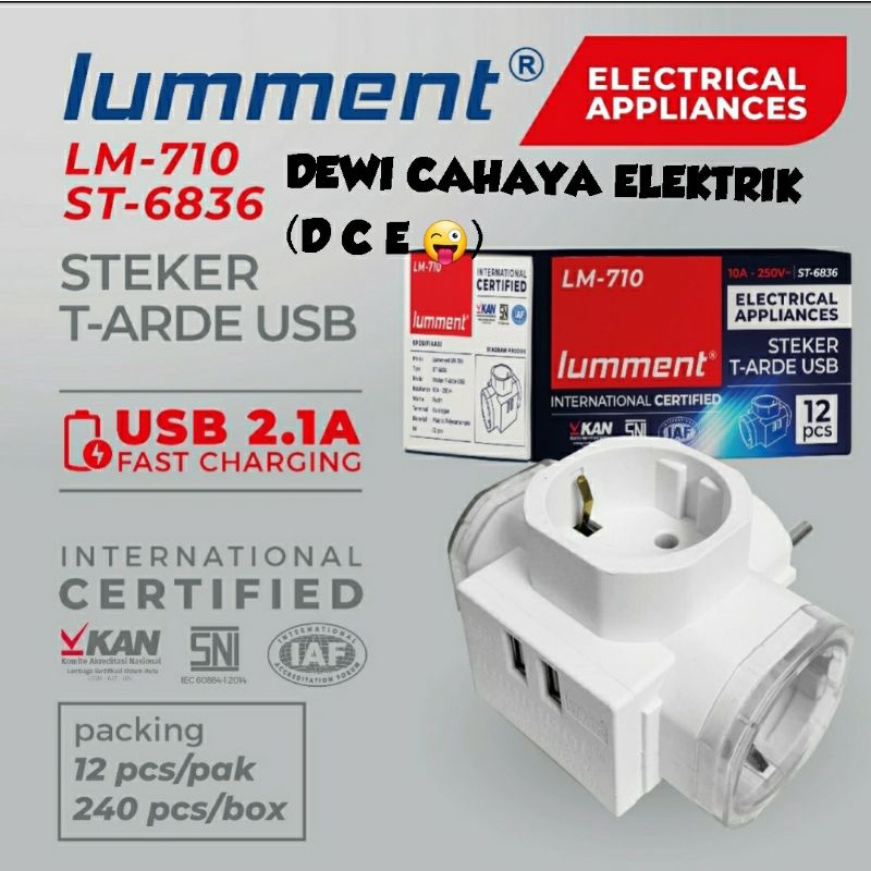 Jual Steker T - Arde + USB SLOT - Colokan T USB Slot LUMMENT ber SNI ...
