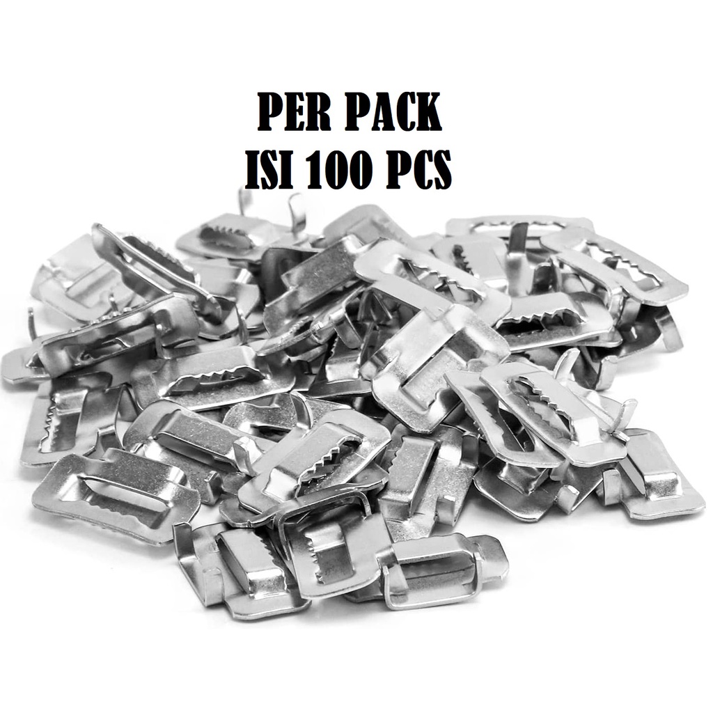 Jual PERPACK Clamp Buckle Buckles 9.5 mm Full Stainless Steel Anti ...