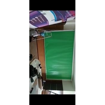 Jual layar motorized green screen elektrik 240cm x 240cm | Shopee Indonesia