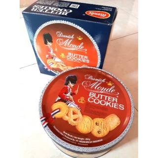 Jual Monde butter cookies kaleng kemasan 454gr /jajan lebaran | Shopee ...