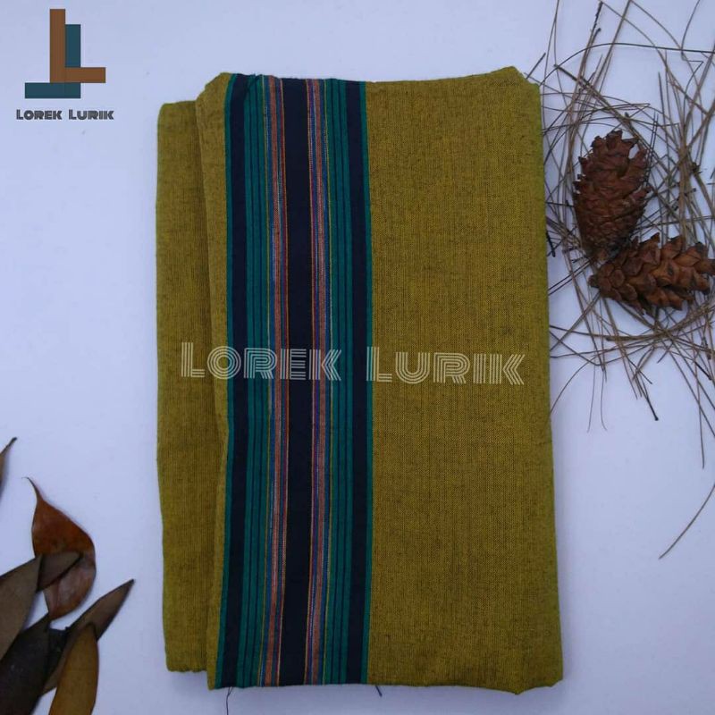 Jual Kain Tenun Lurik Khas SBY Warna Kuning Kunyit / Batik Lurik Kuning Kunyit | Shopee Indonesia