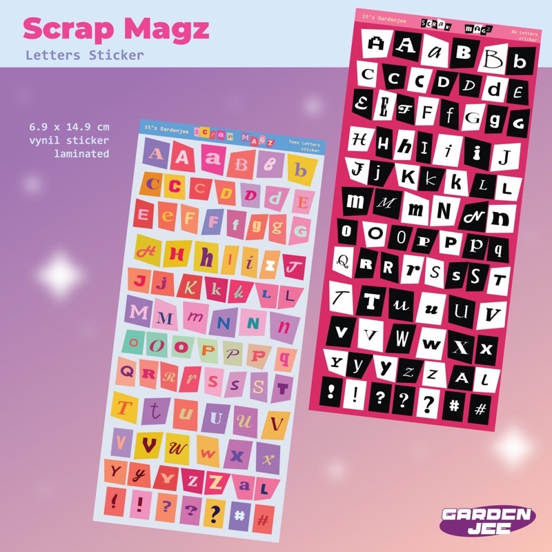 Jual Gardenjee Scrap Magz Letters sticker | Shopee Indonesia