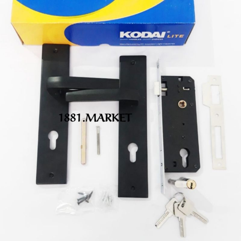 Jual KUNCI PINTU KODAI LITE 125 BLACK MATTE /HANDLE KUNCI PINTU RUMAH ...