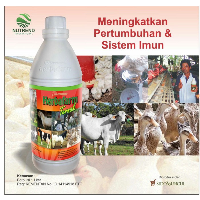 Jual Probiotik Herbafarm Ternak 1 Liter (Nutrisi Ternak SidoMuncul ...