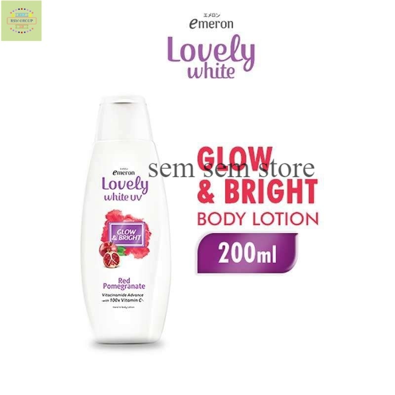 Jual Emeron Lovely White Hand Body Lotion Glowing White UV 200ml ... Jual Emeron Lovely White Hand Body Lotion Glowing White UV 200ml ...