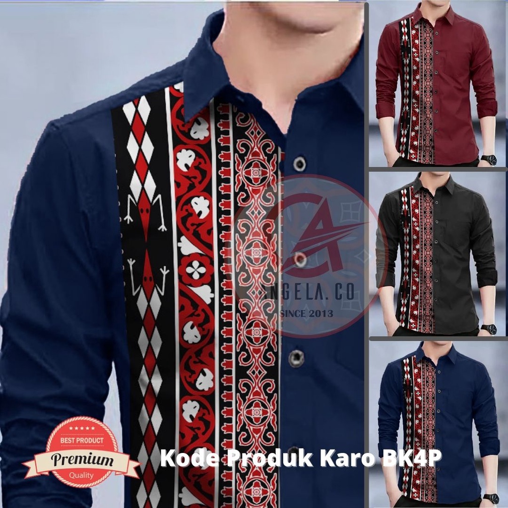 Jual Angelaco | Batik Batak | Kemeja Batik Lengan Panjang Batak Pria ...
