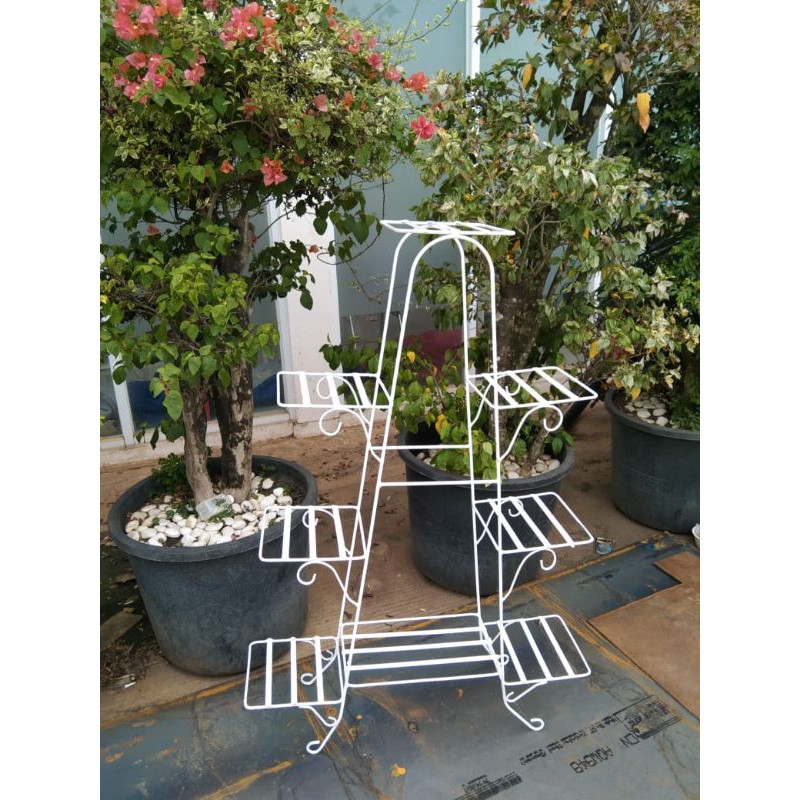 Jual Pot Rak Besi Menara Vertical dudukan Pot 8 (COD) | Shopee Indonesia