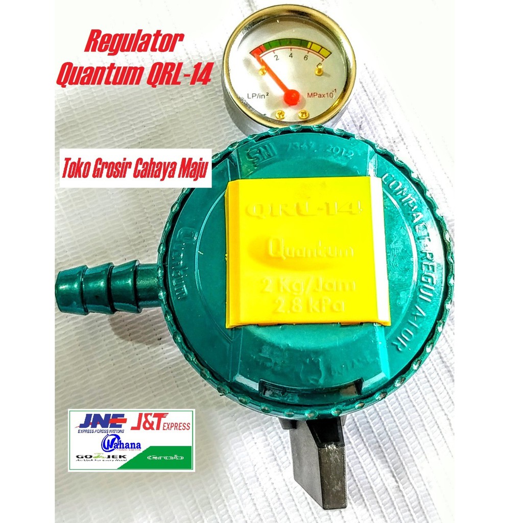 Jual Regulator QUANTUM QRL-14 + Meter Regulator Gas LPG Tekanan Rendah ...