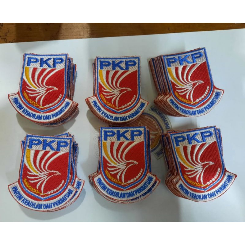 Jual BADGE LOGO PARTAI PKP / PARTAI KEADILAN DAN PERSATUAN BARU BORDIR ...