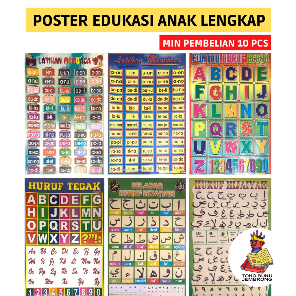 Jual POSTER EDUKASI ANAK LENGKAP MURAH. POSTER BELAJAR ANAK POSTER ANAK ...