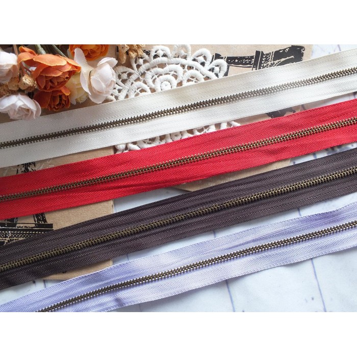 Jual Resleting Zipper Besi YKK Impor Warna Bakar (ATG) Bronze | Shopee ...