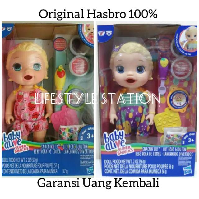 Jual Baby Alive Snackin Lily Original Hasbro | Shopee Indonesia