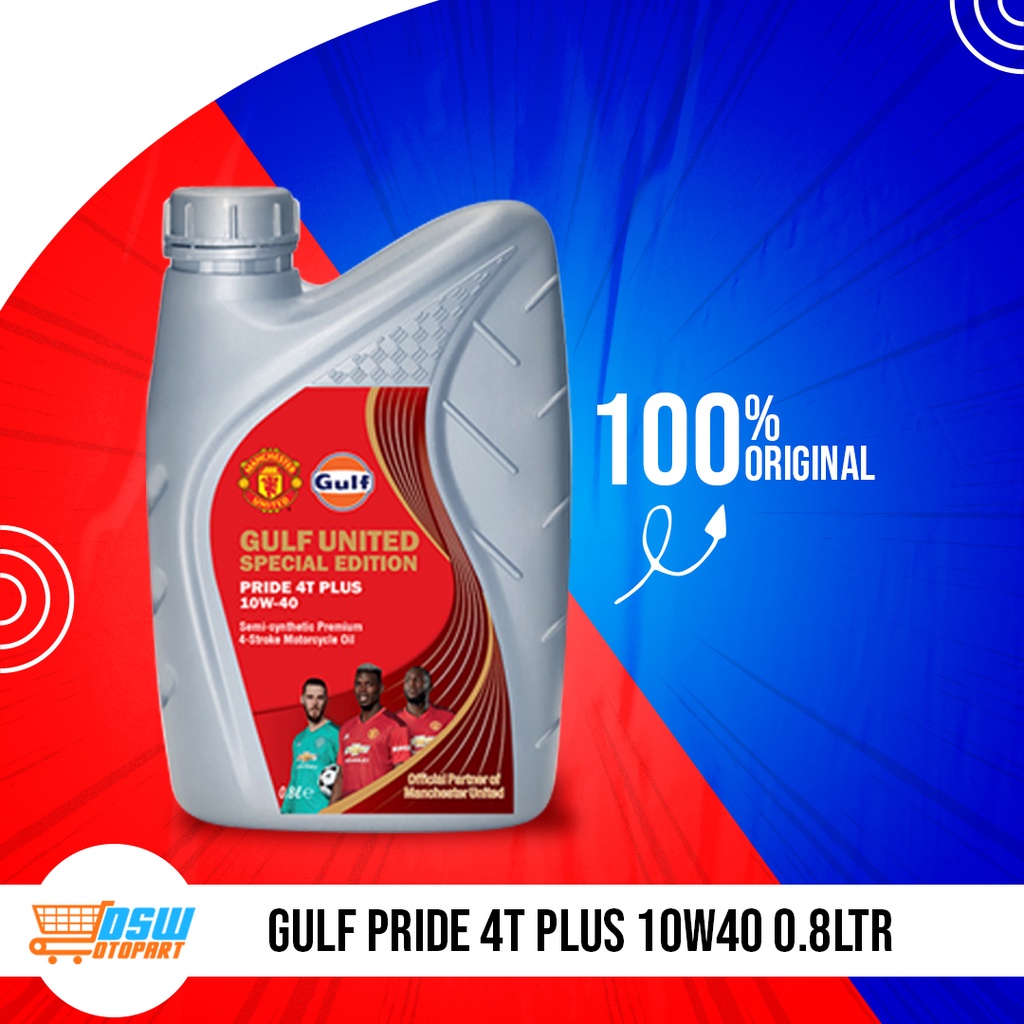 Jual oli gulf pride 4T plus 10w40 0,8liter | Shopee Indonesia