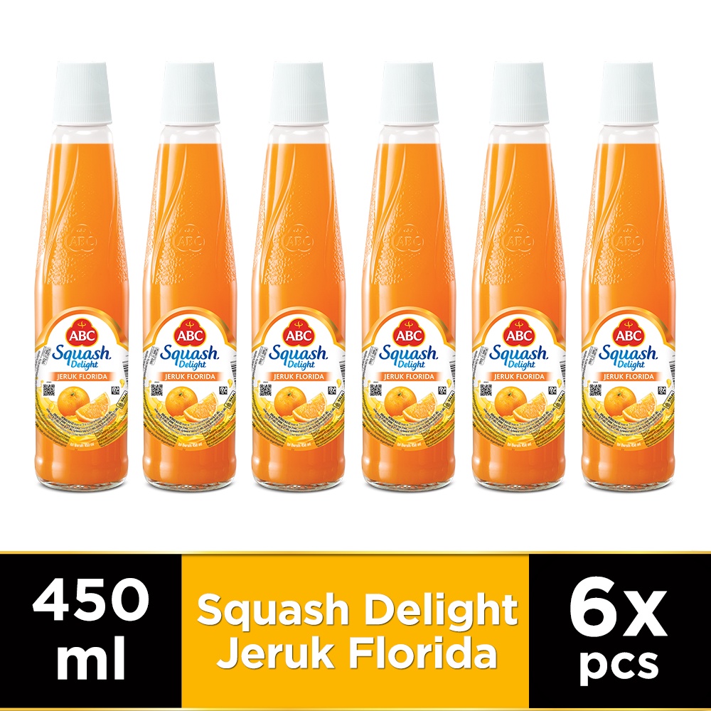 Jual ABC Sirup Squash Delight Jeruk Florida 450 ml - Multi Pack 6 pcs ...