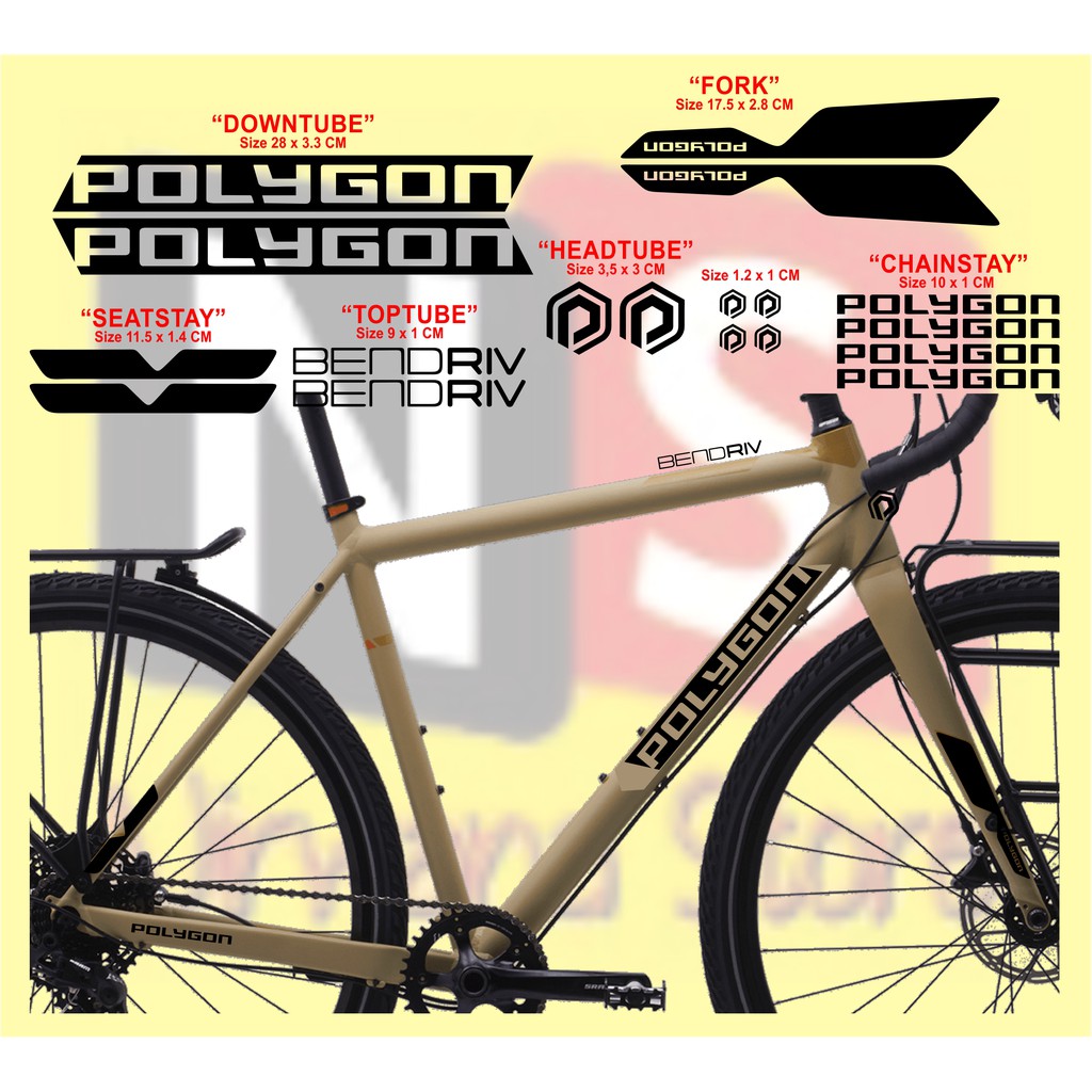 Jual stiker BEND RIV sepeda POLYGON sticker decal MTB FIXIE ROAD ...