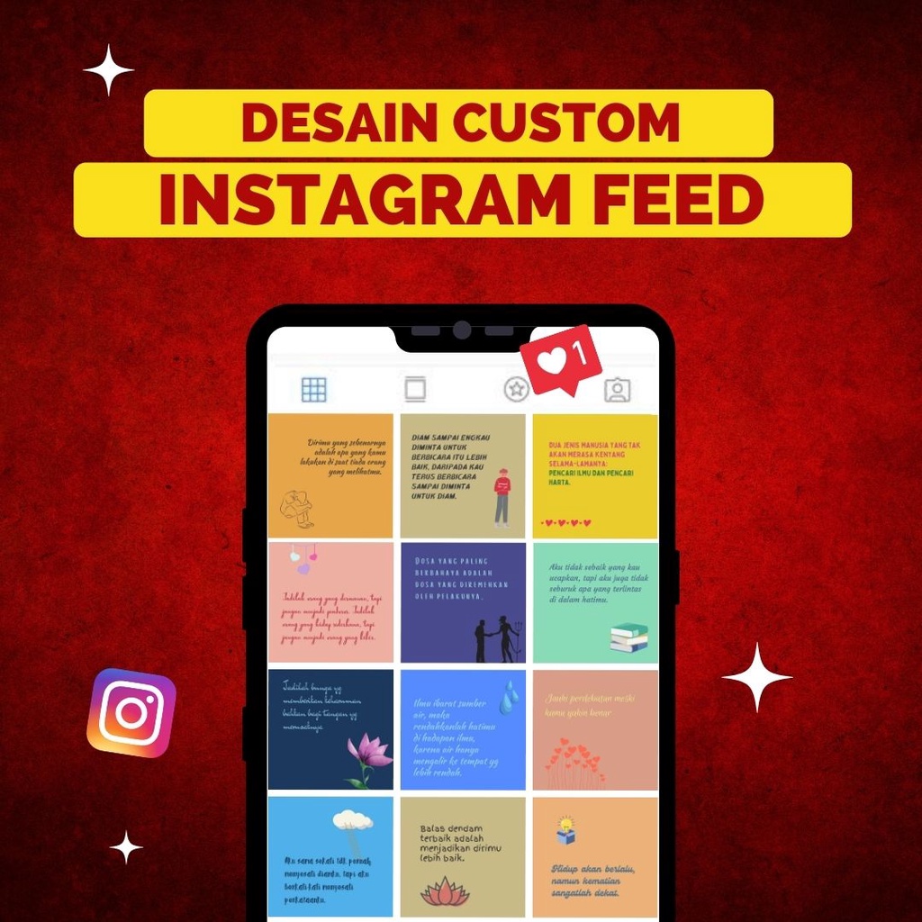 Jual Desain Design Custom Edit Feed Post Story IG Konten Instagram ...