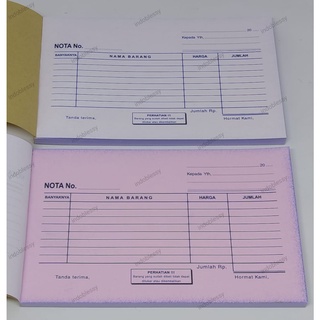 Jual BUKU NOTA KONTAN NCR Putih - Merah 1/4 FOLIO 2 Rangkap (2 Ply) BON ...